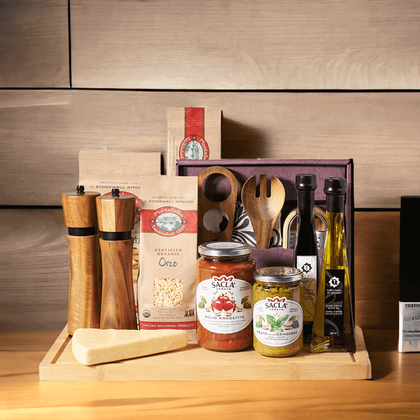 Delicious Pasta Dinner Gift Set - Gourmet gift baskets - USA delivery ...