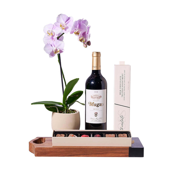 Rioja Muga Reserva Wine & Orchid Gift – wine gift baskets – US delivery ...