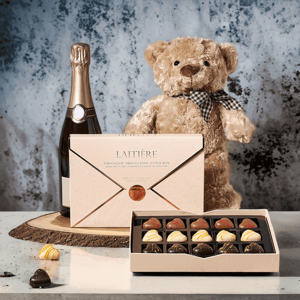 The Sparkling Wine & Teddy Gift Board - Champagne gift baskets - USA ...