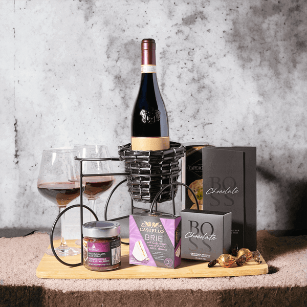 Wine Gift Baskets - The Wine & Chocolate Gift Cart - Monthly Sommelier USA